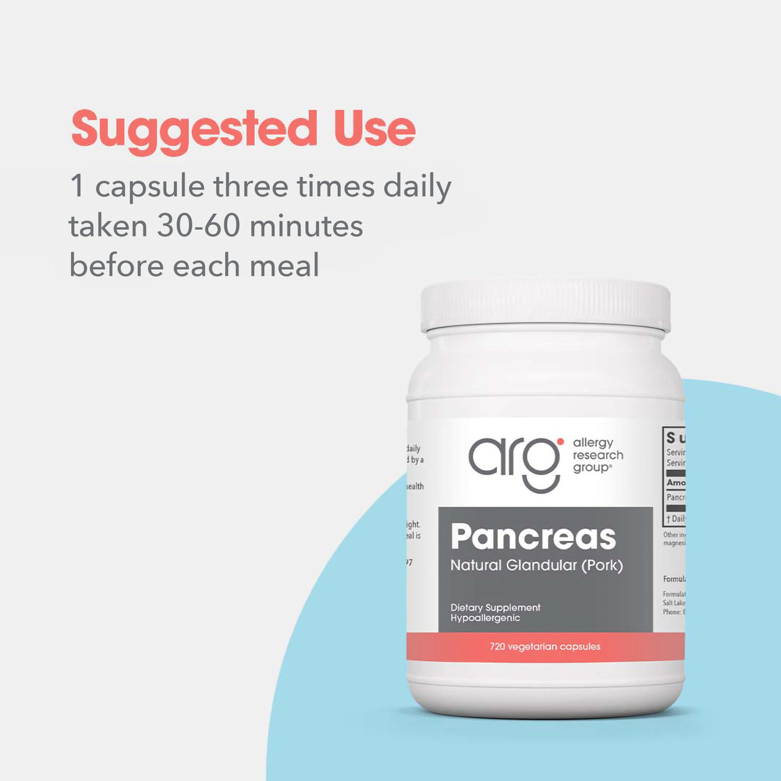Pancreas Supplement - Pork Glandular | Allergy Research Group
